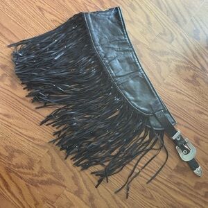 Accessories | Leather Fringe Belt | Poshmark